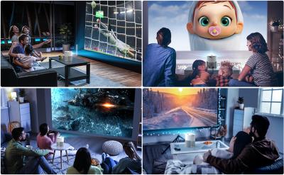 Cina M1 Mini Full HD 1080P Proiettore Android Proiettore cilindrico unico con borsa da porta / Mini treppiede in vendita