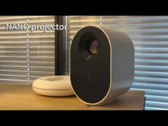 C1 Witte Mini Buitenprojector 20000mAh Lithiumbatterie aangedreven Buitenprojector Smart