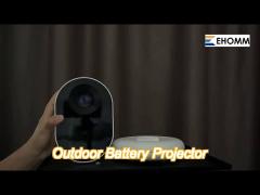 c1 white mini outdoor projector 20000mah lithium battery powered outdoor projector smart