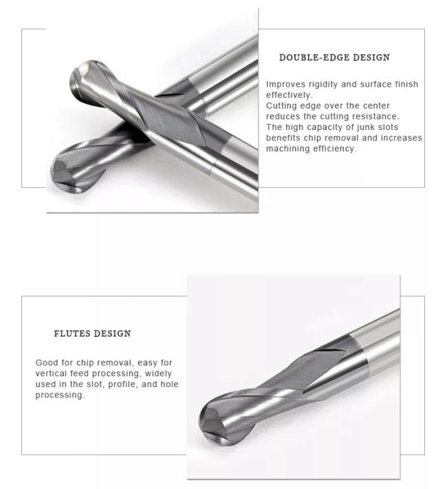2F ball nose end mill