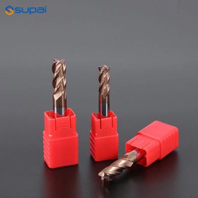 China HRC55 Carbide End Mill 6 8 10 12mm 4Flutes Milling Cutter Alloy Coating Tungsténio Ferro Ferramenta de corte CNC Machining à venda