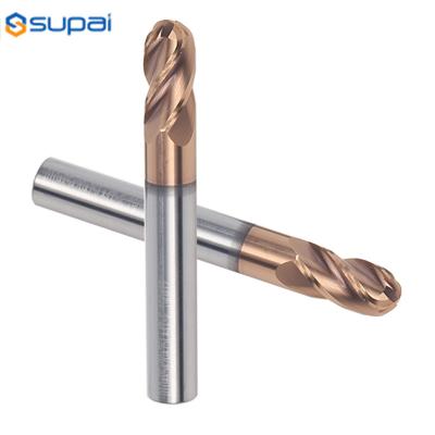 China Tungsten Carbide Ball Nose End Mills CNC Machine Milling Cutter For Metalworking for sale