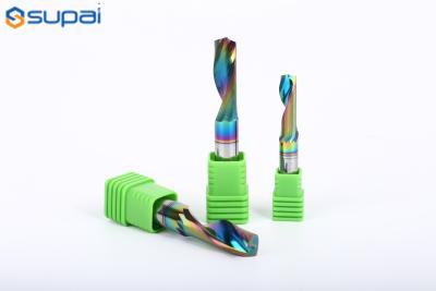 China 3.175mm Aluminium Endmühle Einzelflöte CNC Spiral Router Bits Nichteisenmetall zu verkaufen