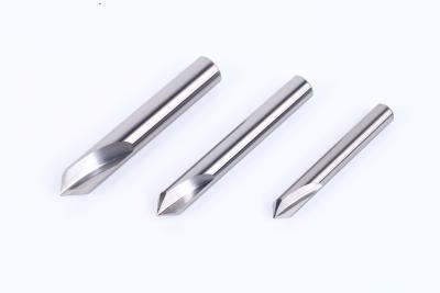 China A precisão contínua do carboneto utiliza ferramentas 4 flautas chanfra o sulco do moinho de extremidade V para o metal de alumínio de cobre à venda