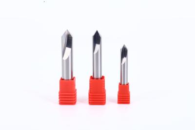 China A precisão contínua do carboneto utiliza ferramentas 4 flautas chanfra o sulco do moinho de extremidade V para o metal de alumínio de cobre à venda