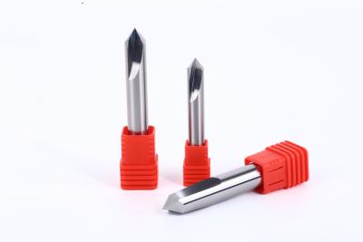 China A precisão contínua do carboneto utiliza ferramentas 4 flautas chanfra o sulco do moinho de extremidade V para o metal de alumínio de cobre à venda