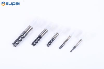Cina Gioco della flauto ed il nero disuguali di superficie eccellenti metallurgici Alcrsin del carburo dell'elica che ricopre 4 il mulino di estremità di Hrc 70 delle flauto in vendita