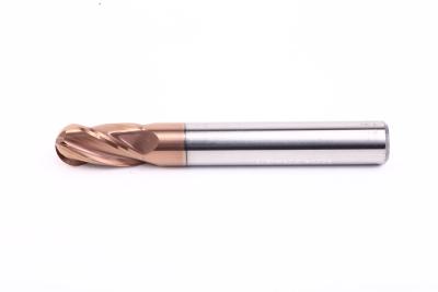 Cina Fresa a testa sferica per fresatura CNC a 4 taglienti con angolo di spoglia assiale -7° in vendita