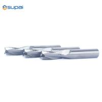 China Precision Cutting 45° Cutting Edge Angle Roughing End Mill 4 Flute 3mm Corner Radius for sale