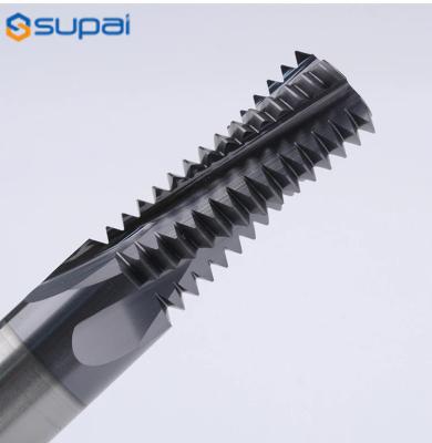 China Tungsten Steel Thread 4 Blade End Mill Double Tooth Full Tooth Milling Cutter Thread Cutter for sale