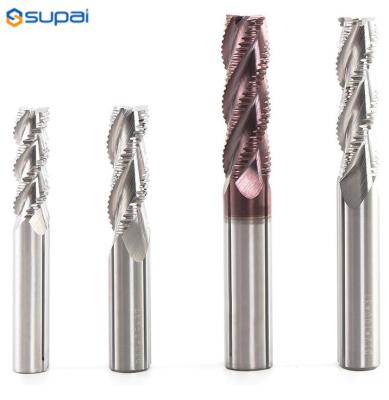 Cina TiAIN Coating Carbide End Mill con geometria di taglio variabile per una lavorazione liscia in vendita