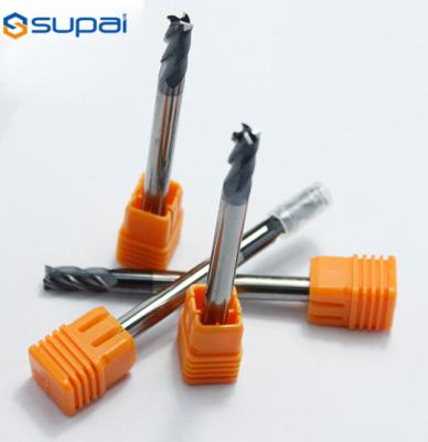 China Cobalt Roughing End Mill For Aluminum , 4 Flute Corner Rounding End Mill for sale