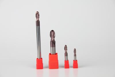 中国 カービッド ロング ネック ボール ナース エンド ミル 50hrc 55hrc 2 フルート フレーシング カッター CNC ツール 販売のため