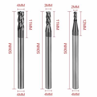 Cina Tagliatore metrico di fresatura CNC Tungsteno 4 flauti Carbide Bits rotativi Strumento in vendita