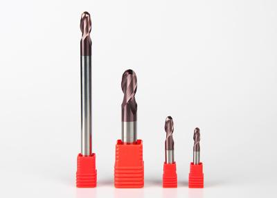 Cina 2 flautili mulino a sfera 6 mm 8 mm lunghi utensili di taglio circolari a CNC in vendita