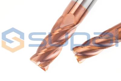 China Tungsten steel Round Nose Cutter CNC Tool Alloy Coating Cutter 4 Blade End Mill Copper Cast Iron Processing Router Bit for sale