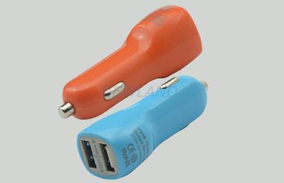 China Dual Universal USB Car Charger , Battery Adapter For Global Smartphone for sale