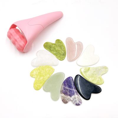 Cina Roller di giada per il viso per il massaggio con ghiaccio naturale anti rughe e cura della pelle per la bellezza degli occhi in vendita
