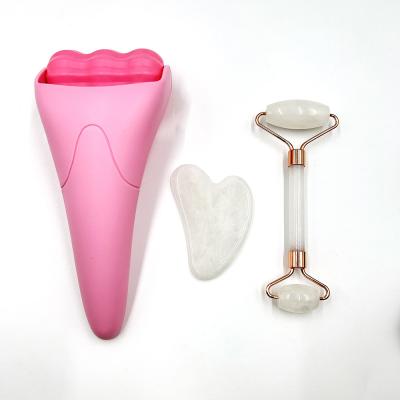 Cina Roller di giada per il viso per il massaggio con ghiaccio naturale anti rughe e cura della pelle per la bellezza degli occhi in vendita
