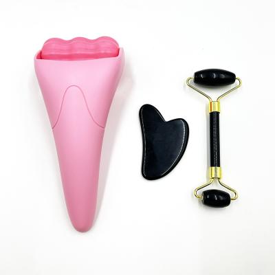 Cina Massaggio del viso Jade Roller per la ricrescita dei capelli Dispositivo di bellezza e anti-invecchiamento naturale in vendita