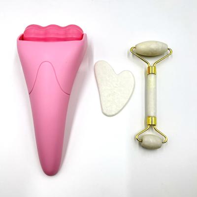 Cina Massaggio del viso Jade Roller per la ricrescita dei capelli Dispositivo di bellezza e anti-invecchiamento naturale in vendita