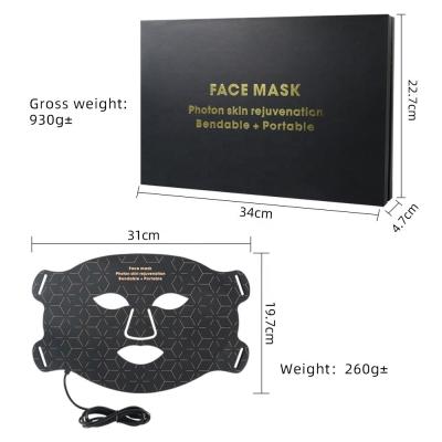 China 40*29.5cm LED Gesichtsmaske 4 Farben Licht Photon Akne Behandlung Aufhellung Silikon Hautpflege zu verkaufen