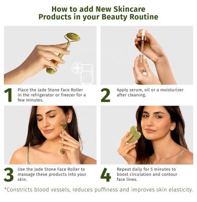 Cina Massatore Facciale Naturale Verde Gua Sha per Il collo e il viso Area di Massaggio Faccia Collo Corpo in vendita