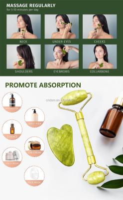 Cina Anti-Aging Pietra naturale Rosa Bianco Mini Pelle Faciale Custom Box Magnetica Imballaggio Rosso Giada Roller in vendita