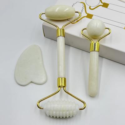Cina Stimola la produzione di collagene con il massaggio del viso e del collo del corpo Jade Roller e Gua Sha Set in vendita