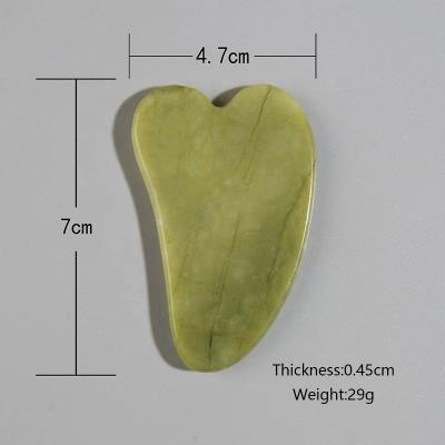 Cina 100% Giada Naturale Giada Pietra Giada Roller Gua Sha Set per attrezzi per la cura della pelle Anti-gonfiore in vendita