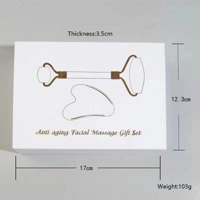 Cina 100% giada naturale giada pietra giada rulli Gua Sha Set rulli di ghiaccio viso con microneedling in vendita