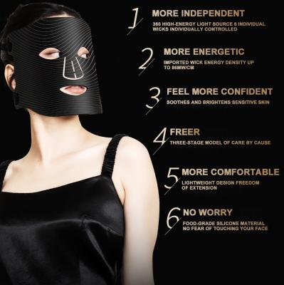 China Hoge energie rood licht siliconen geleid gezichtsmasker voor acne behandeling 2024 dunner ontwerp Te koop