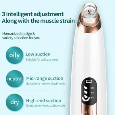 China Multifunktioneel 6 in 1 Blackhead Remover pore vacuum cleaner met een bruto gewicht van 215 g Te koop