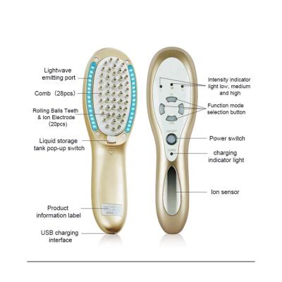 Cina DC 3.7V/600mA Batteria Scalp Pori Applicatore di olio per capelli pettine per saloni di bellezza pettine per capelli in vendita