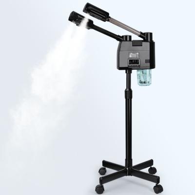 China Lightening 2 in 1 Hot And Cold Face Steamer With 5X Magnifying Lamp For Salon Sauna for sale