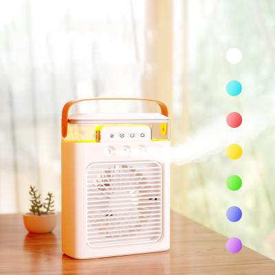 China 2024USB Portable Rechargeable Mini Room Water Air Cooler with Battery USB Foldable Fan for sale