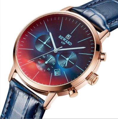 China Interesting Automatic Watch Stainless Steel Case Dial Date Chronograph Business Waterproof Wristwatches for sale
