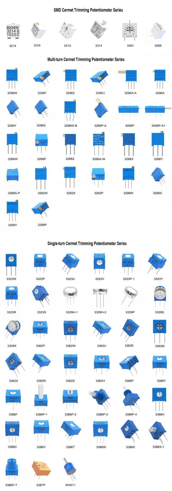 3296W Cermet Trimmer Potentiometer product catalog page 1
