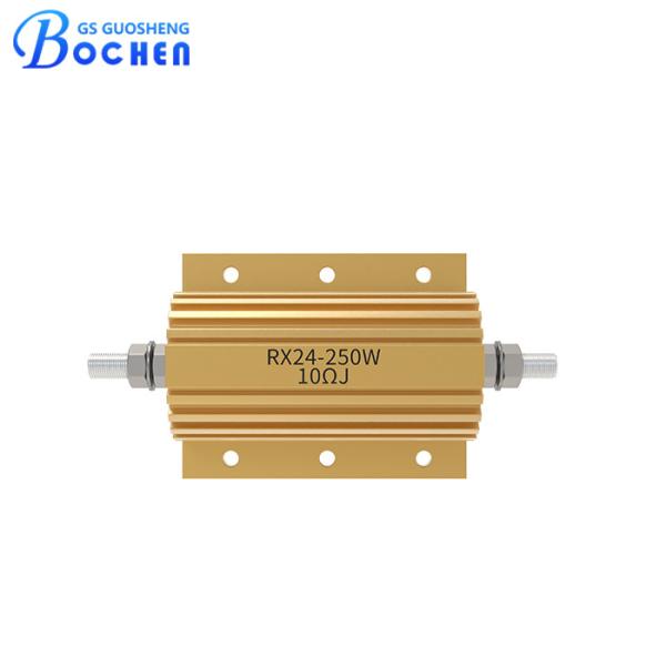 Quality RX24 500W 10K 5% Gold Aluminum Housed Wirewound  Power Resistor Dynamic Braking Resistor for sale