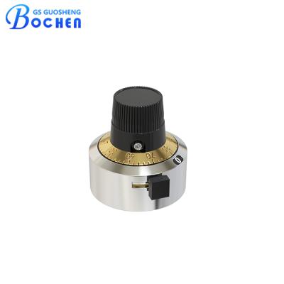 China Cuenta de giros de oro Dial Potentiómetro de metal Pulsera de marcado para el Potentiómetro de cuerda de alambre H-23-6A en venta