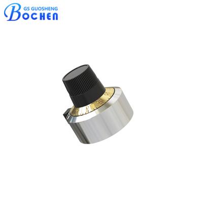 China Cuenta de giros de oro Dial Potentiómetro de metal Pulsera de marcado para el Potentiómetro de cuerda de alambre H-23-6A en venta