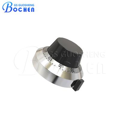 China 46mm Aluminum Turns Counting Dial Potentiometer Knob For 6.4mm Shaft H-46-6A for sale