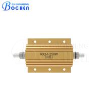 China RX24 250W 10ΩJ Gold Aluminum Housed Wirewound Power Resistor with Screw Terminals for Industrial Applications for sale