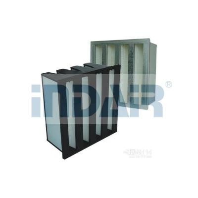 Cina Grande struttura d'acciaio galvanizzata H13 del filtro dalla Banca HEPA del flusso d'aria V per stanza pulita in vendita