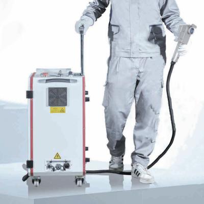 China Movable Industrial Laser Cleaning Machine Rust Remover Pulse System For Wood Restoration for sale