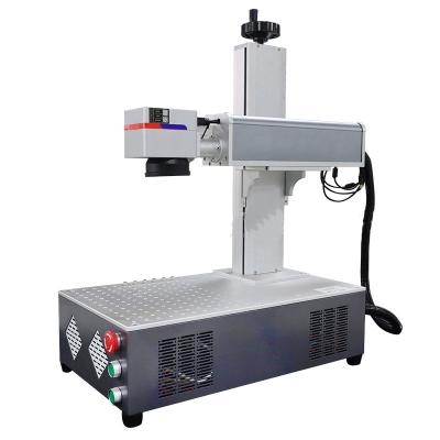 China Rotary Marking Portable Fiber Laser Marking Machine With Rotary Axis Laser Engraving for sale