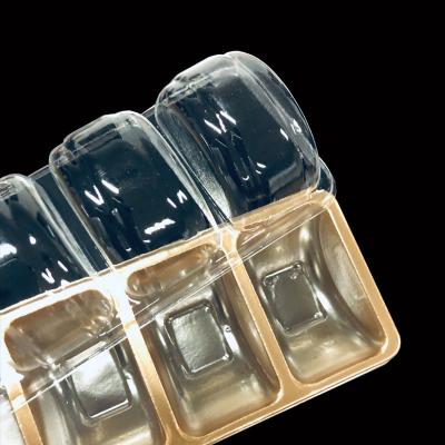 Cina Popular Golden Plastic Box Blister Tray per i pasticcini di macaroni 39000SqM Area di produzione in vendita