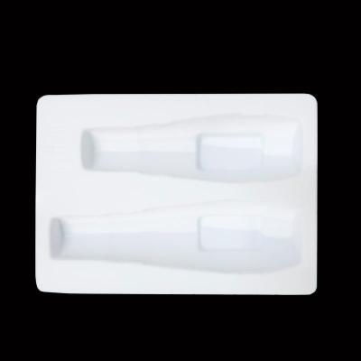 China Custom White PVC Flocking Box MOQ 10000 PCs for Customized Packaging of Skin Care Set for sale