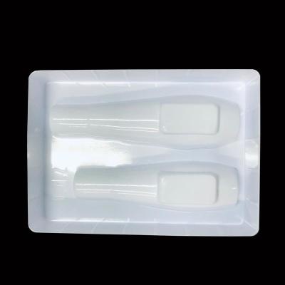 China Custom White PVC Flocking Box MOQ 10000 PCs for Customized Packaging of Skin Care Set for sale