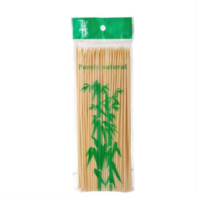 China Natural Round Long Bamboo Skewers 12cm Length Multi Purpose Use Hygienic for sale